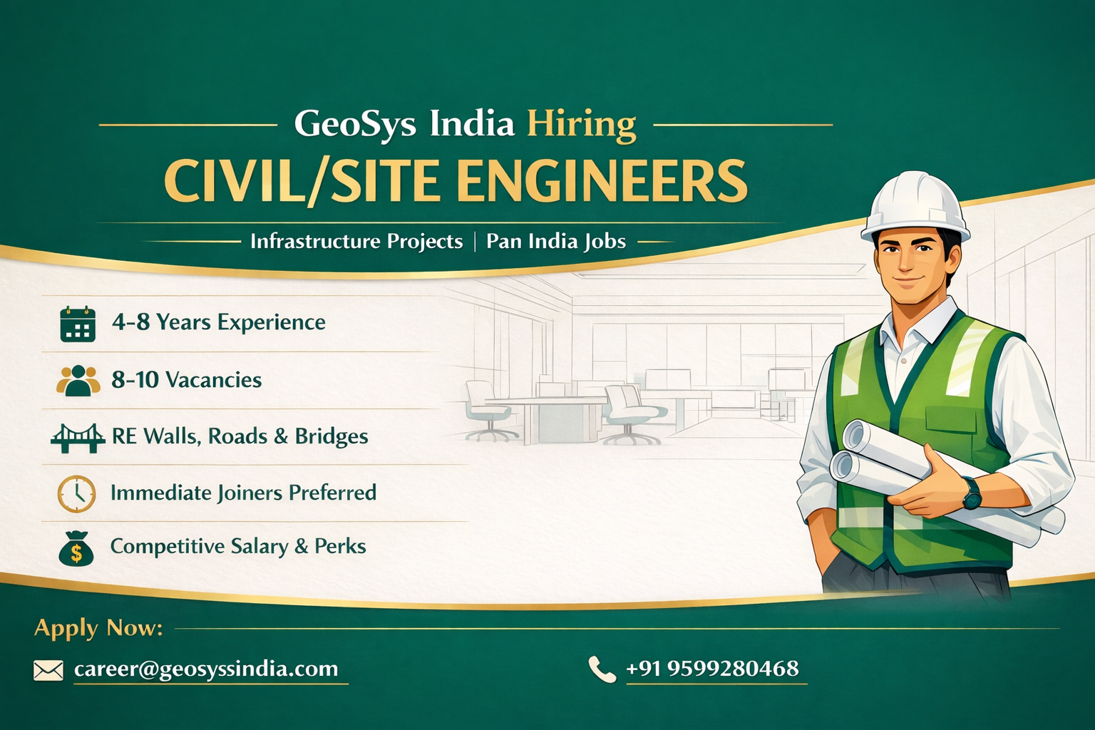 GeoSys India Urgent Hiring For Civil Engineer 2026